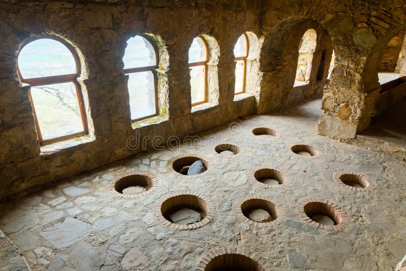 Ancient Wine Cellar in Bishop Palace in Nekresi Monastery Stock Photo ...