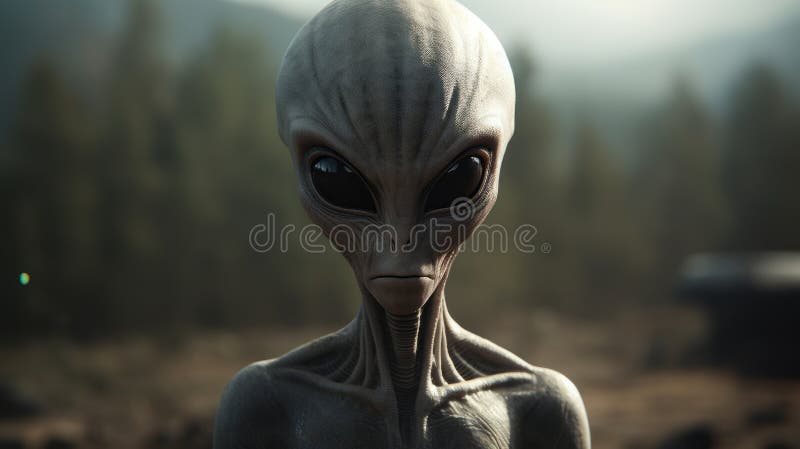 Alien in Field: Photorealistic Rendering with Rtx on Stock Illustration ...
