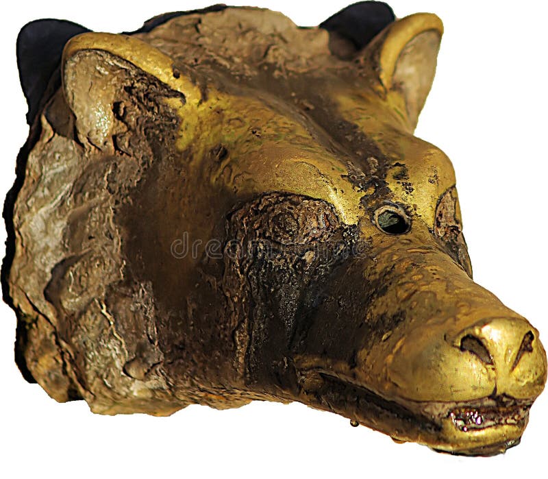 Ancient wolf head stock image. Image of wolf, brassy - 92181667