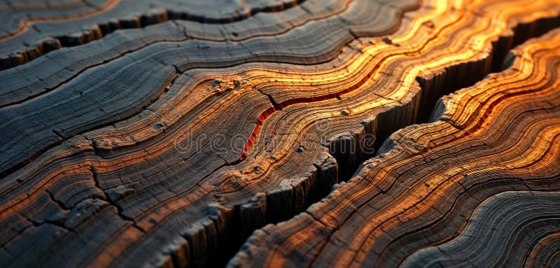 Ancient Wood Displays Intricate Patterns, Textures. Complex Grain ...