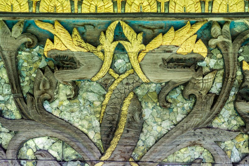 Ancient wood plate stock image. Image of glod, wood, asian - 43744811