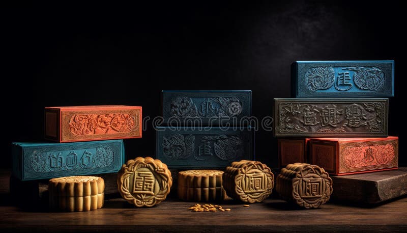 Ancient Wood Stack, Antique Souvenir Collection, Ornate Decoration ...