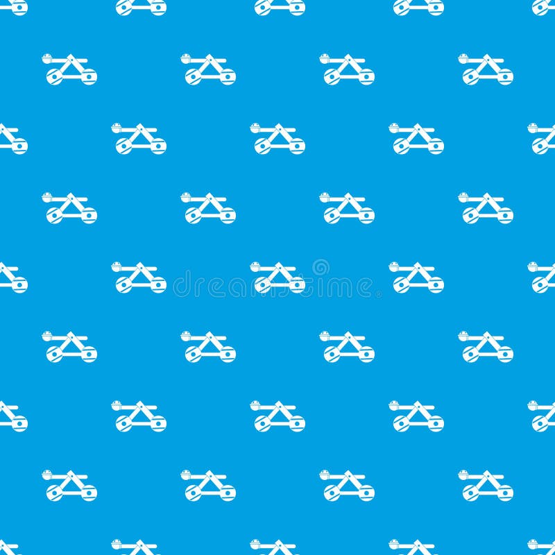 Ancient Wooden Catapult Pattern Seamless Blue Stock Vector ...