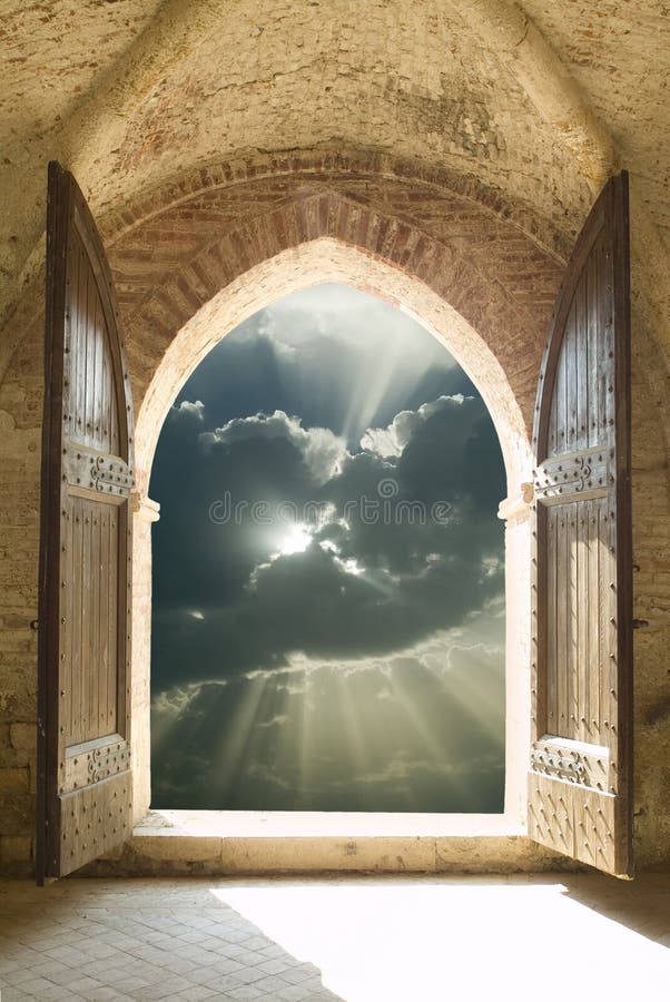 Sunlight through Door Frame Stock Image - Image of door, stone: 2608265