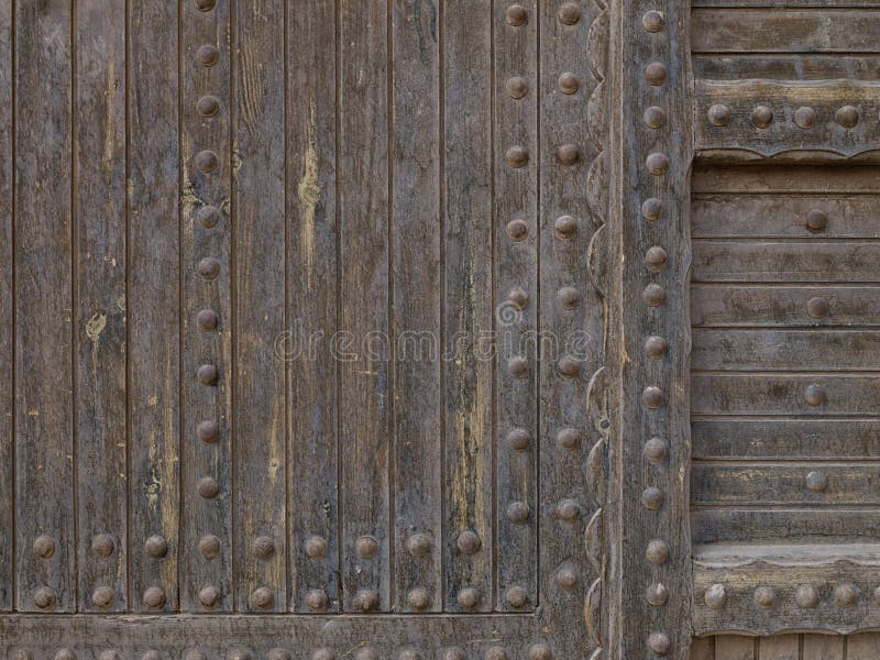 Ancient wooden door stock image. Image of antique, brown - 44099805