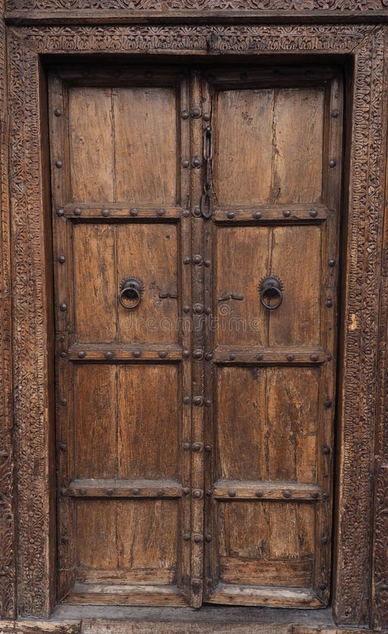 Ancient wooden doors stock image. Image of historic, surface - 90282543