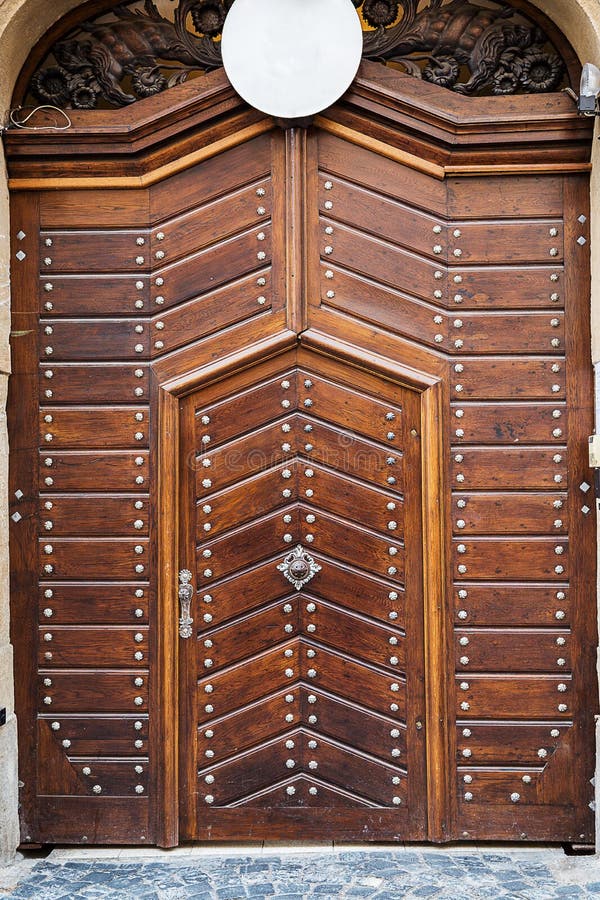 Ancient Wooden Gates and Doors . Stock Photo - Image of house, facade ...