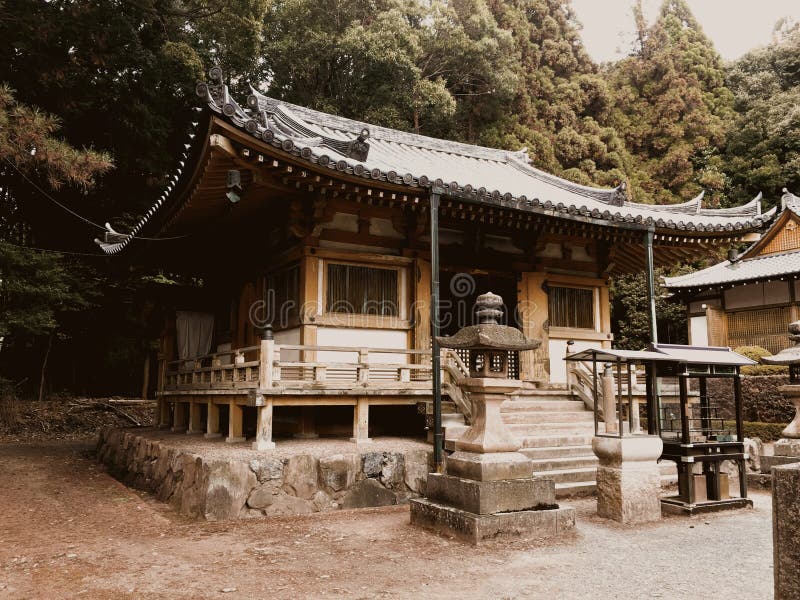 Ancient and Wooden Japanese Shrine Stock Photo - Image of largest ...