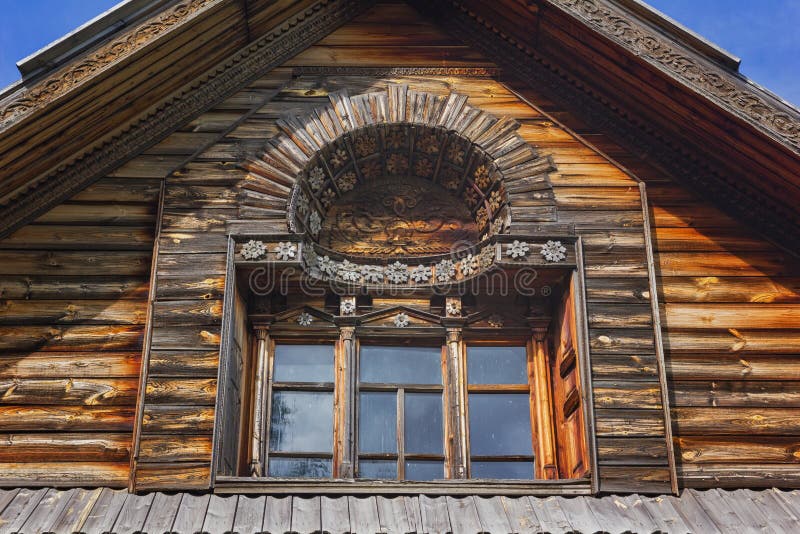 Ancient Wooden Window with Pattern Stock Image - Image of decoration ...