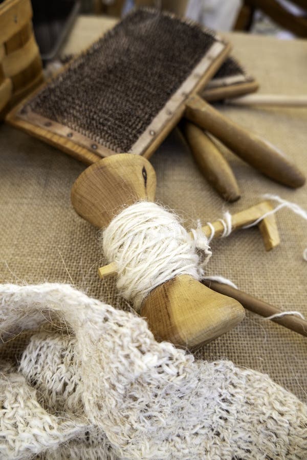 Ancient wool tools stock image. Image of equipment, alpaca - 294211659