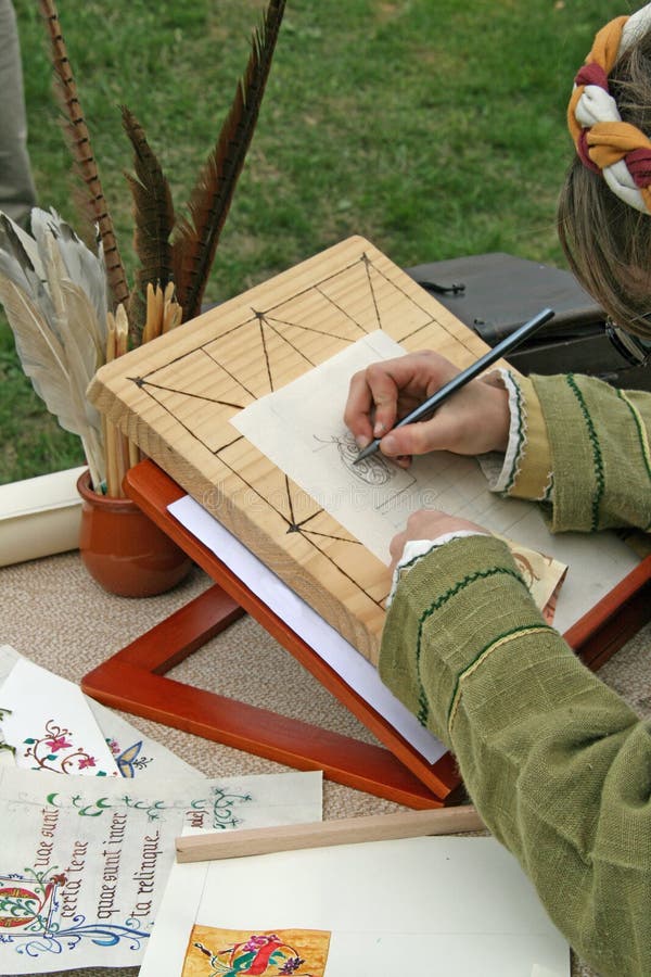 Ancient writing stock photo. Image of hand, school, page - 4824828