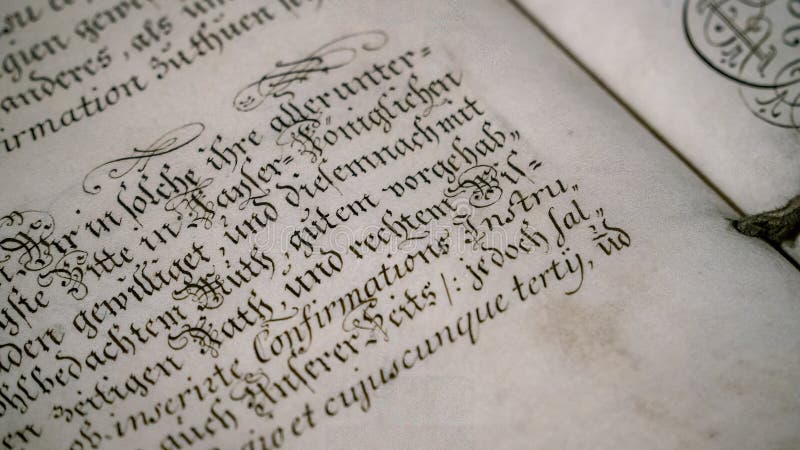 Ancient Writing on a Piece of Paper Stock Photo - Image of brand ...