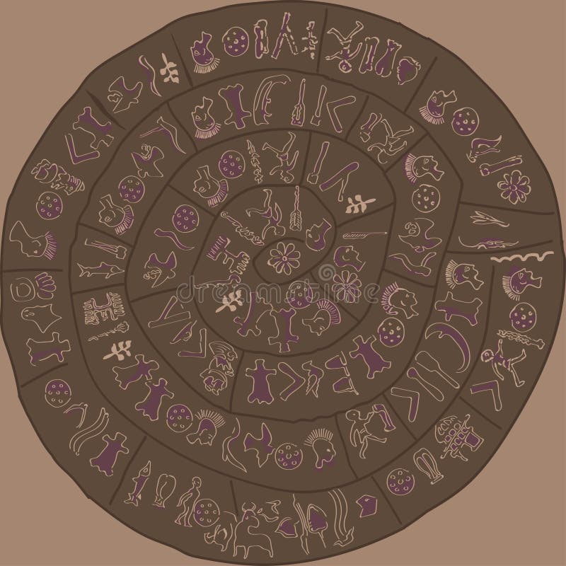 Ancient Writing Symbols of a Vanished Civilization. Stock Vector ...