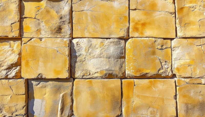 Ancient Yellow Block Wall Collage for Mapping and Backdrop Use Stock ...