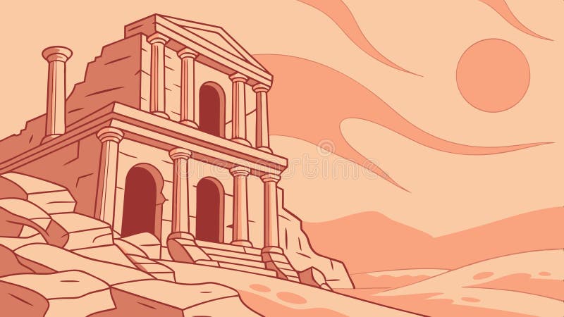 Ancient Ziggurat Structure, Vector Design Generative AI Stock Vector ...