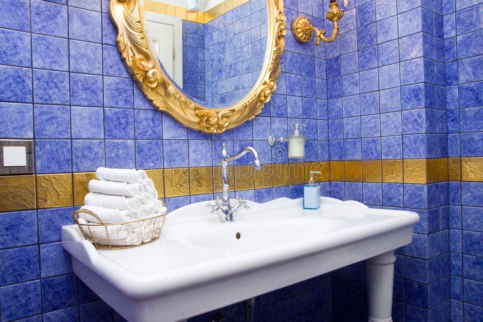 Ancinet bathroom stock image. Image of bath, luxury, cabinet - 10733927