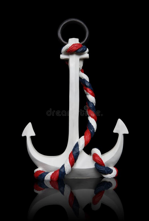 Ancla aislada sobre negro imagen de archivo. Imagen de nazism - 10941299
