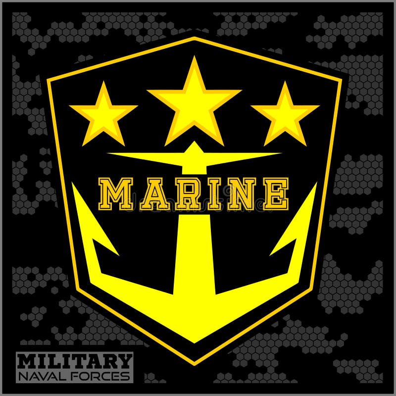 Ancla Con Las Estrellas En Insignia Ilustración del Vector ...