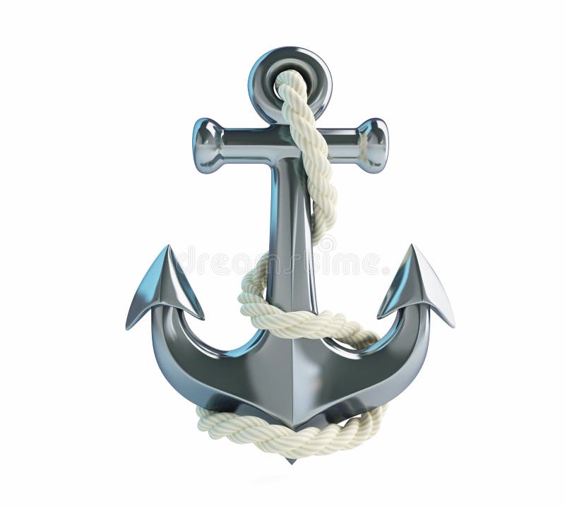 Ancla y cuerda stock de ilustración. Ilustración de marina - 31393530