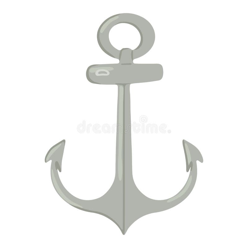 Anclar. Imagen Vectorial En Estilo De Caricatura. Aislado En Blanco ...