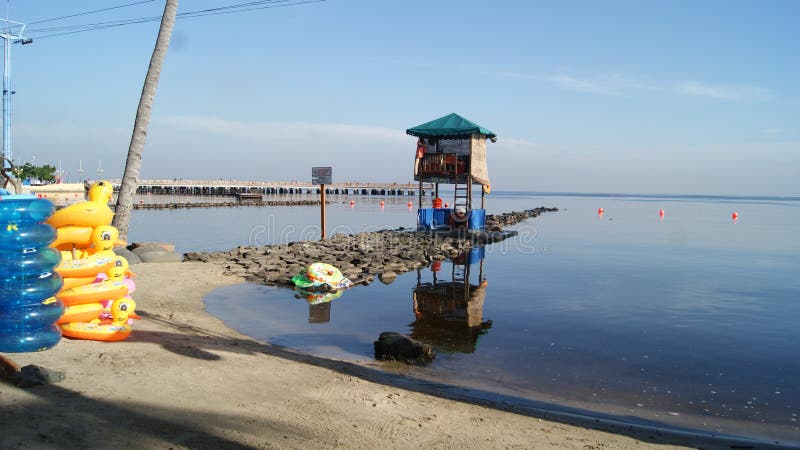 Ancol Beach View at the Morning Stock Photo - Image of morning, ancol ...