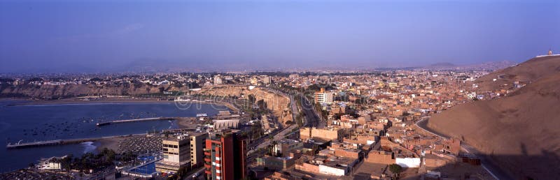 Ancon Peru,panoramic Viux of City with Beach Pacifiic Stock Photo ...