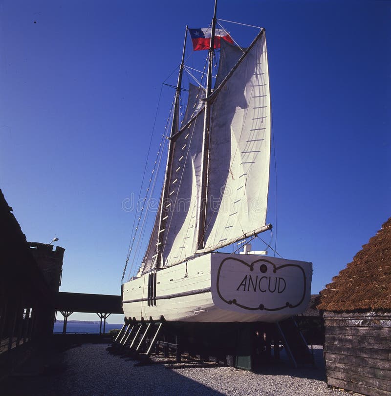 Ancud antique boat chile editorial photography. Image of landmark ...