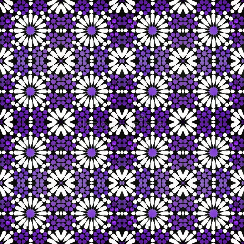 Andalusian Style Islamic Ceramic Tiles Seamless Pattern Stock ...