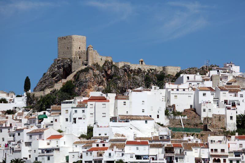 Andalusian Town Olvera, Spain Stock Image - Image of castle, fortress ...