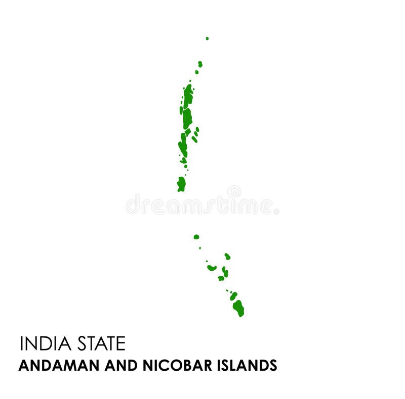 Andaman and Nicobar Islands Map of Indian State. Andaman and Nicobar ...