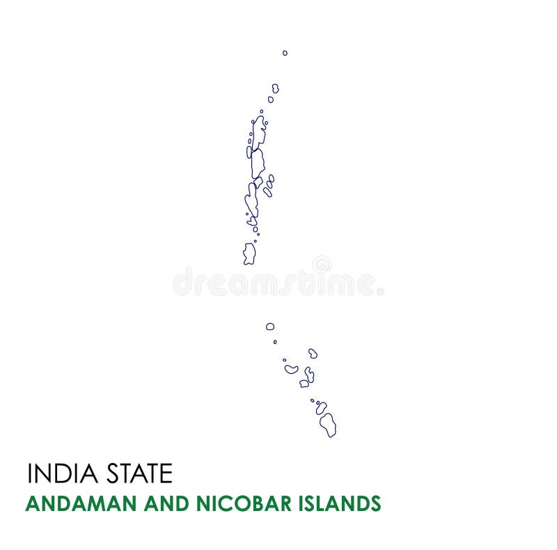 Andaman and Nicobar Islands Map of Indian State. Andaman and Nicobar ...
