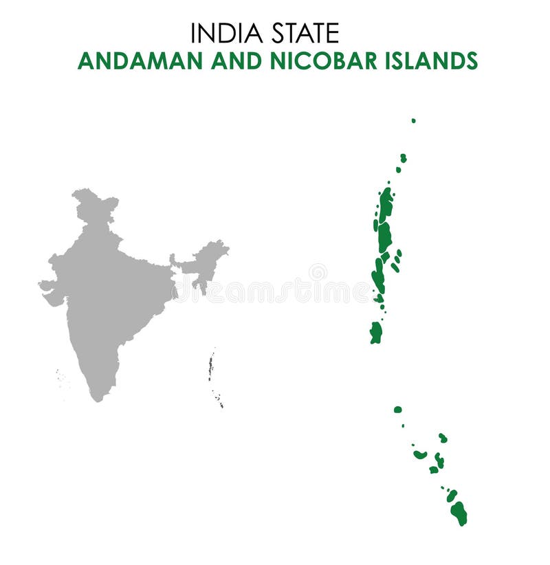 Andaman and Nicobar Islands Map of Indian State. Andaman and Nicobar ...