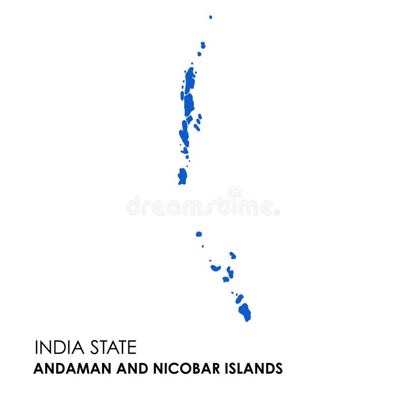 Andaman and Nicobar Islands Map of Indian State. Andaman and Nicobar ...