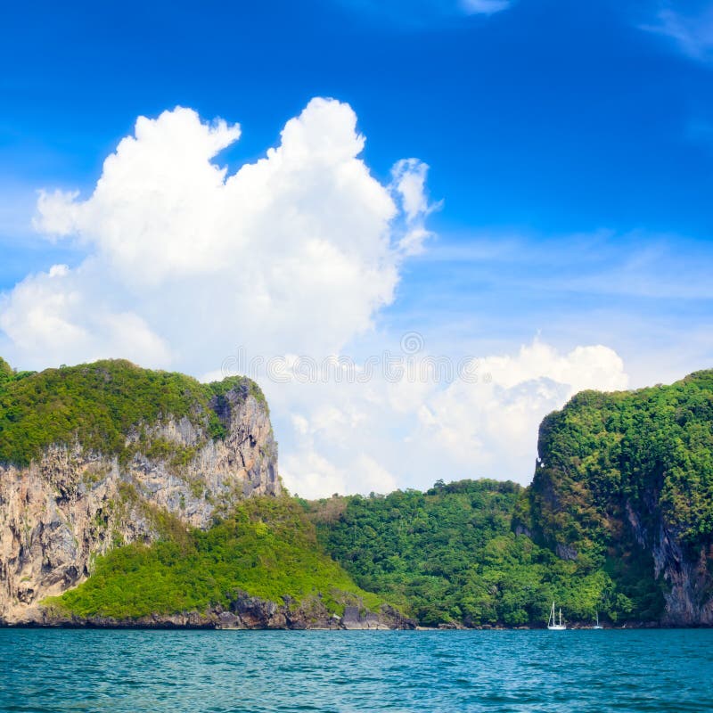 Andaman Sea Island stock image. Image of peaks, idyllic - 24038865