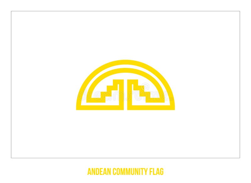 Andean Community CAN Flag Vector Illustration on White Background ...