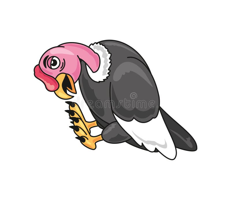 Andean condor sad cartoon stock vector. Illustration of isolated ...