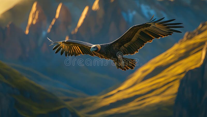 Andean Condor Soaring Over Andes Pic Stock Photo - Image of colca ...