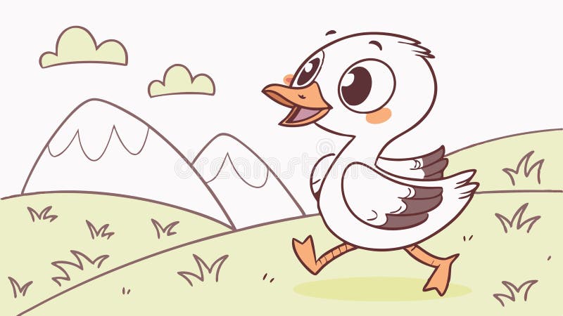 Andean Goose Scared Lies House Clock Vector Stock Vector - Illustration ...