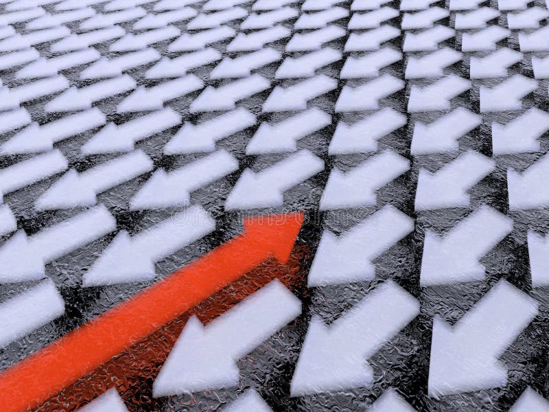 Andere pijl stock illustratie. Illustration of motivatie - 3653247