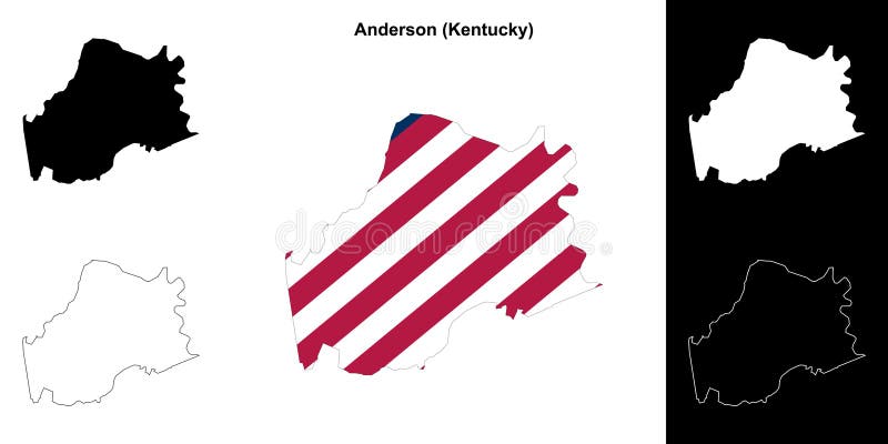 Anderson outline map stock illustration. Illustration of kentucky ...