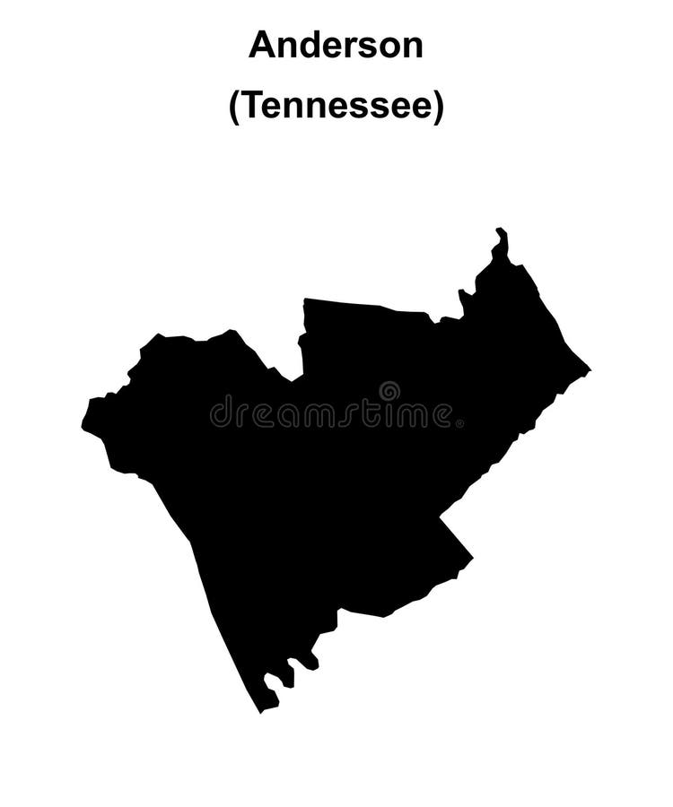 Anderson outline map stock vector. Illustration of territory - 361760195