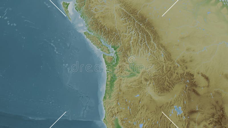 Anderson Island. Physical Map. Slide Stock Footage - Video of animation ...