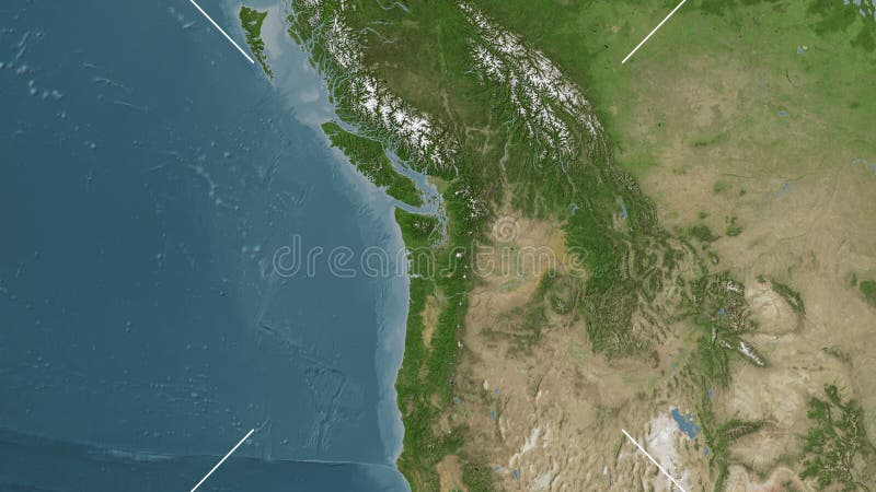 Anderson Island. Satellite Map. Slide Stock Footage - Video of islands ...
