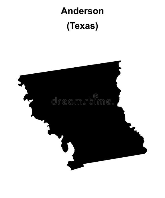 Anderson outline map stock vector. Illustration of template - 361790347