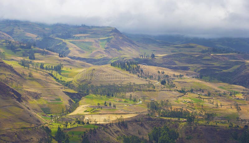 Andes in Ecuador stock image. Image of clouds, farming - 75346357