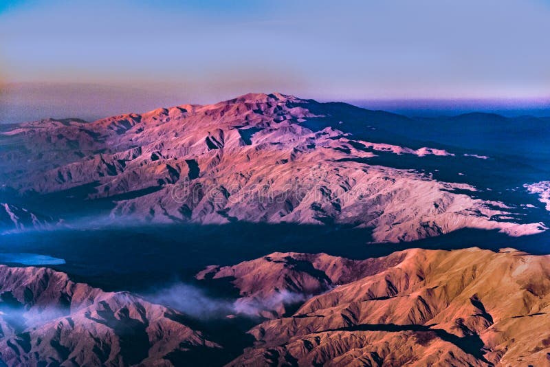 Andes Mountains Aerial Landscape Scene Stock Photo - Image of scenery ...