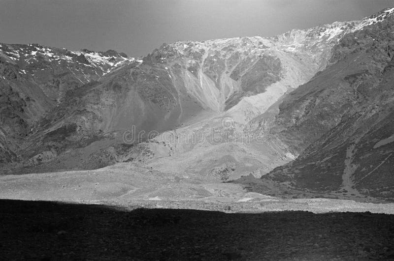 Andes Mountains stock image. Image of drawing, cliff - 215613755