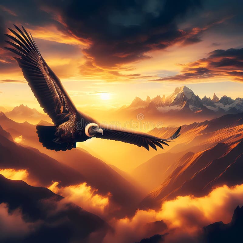 Andes mountains condor stock illustration. Illustration of andes ...