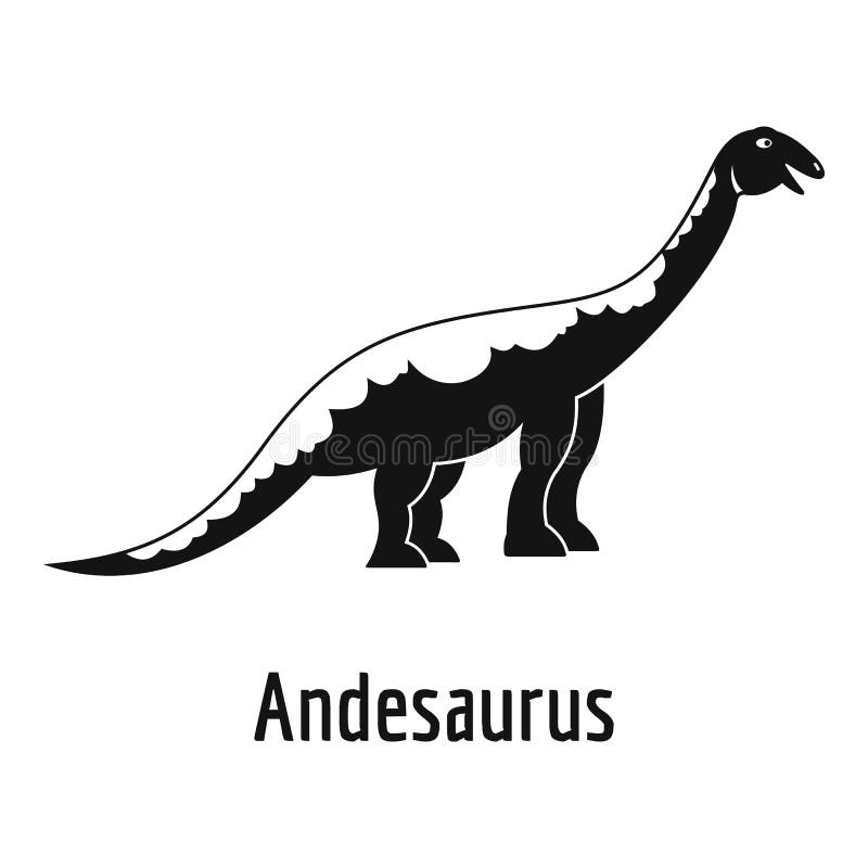 Andesaurus Icon, Simple Style. Stock Illustration - Illustration of ...