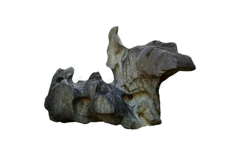 Strange Shaped Quartzite Stone Isolated on White Background. Stone for ...